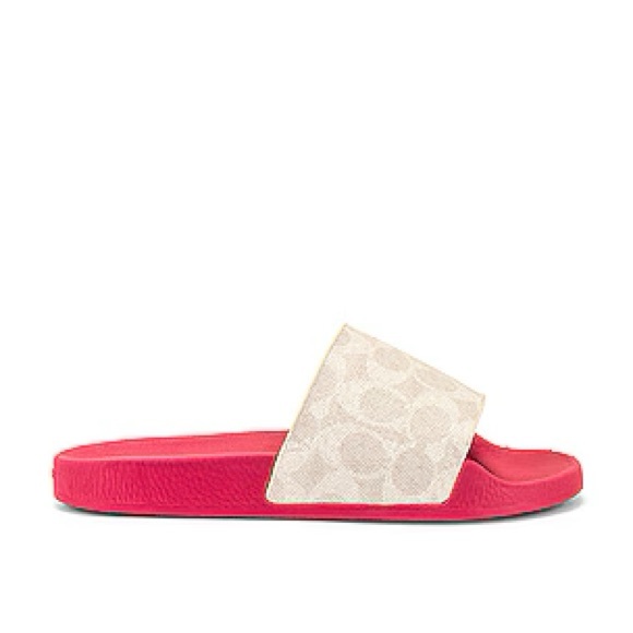 Coach | Shoes | Coach Udele Slides Chalk Confetti Pink | Poshmark